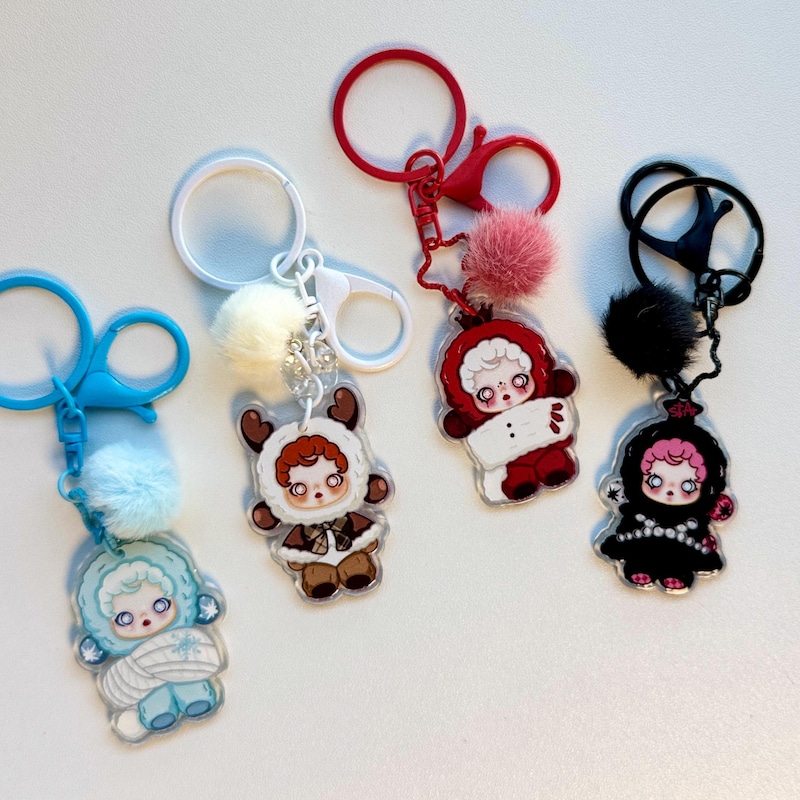 Skullpanda Keychain - Etsy