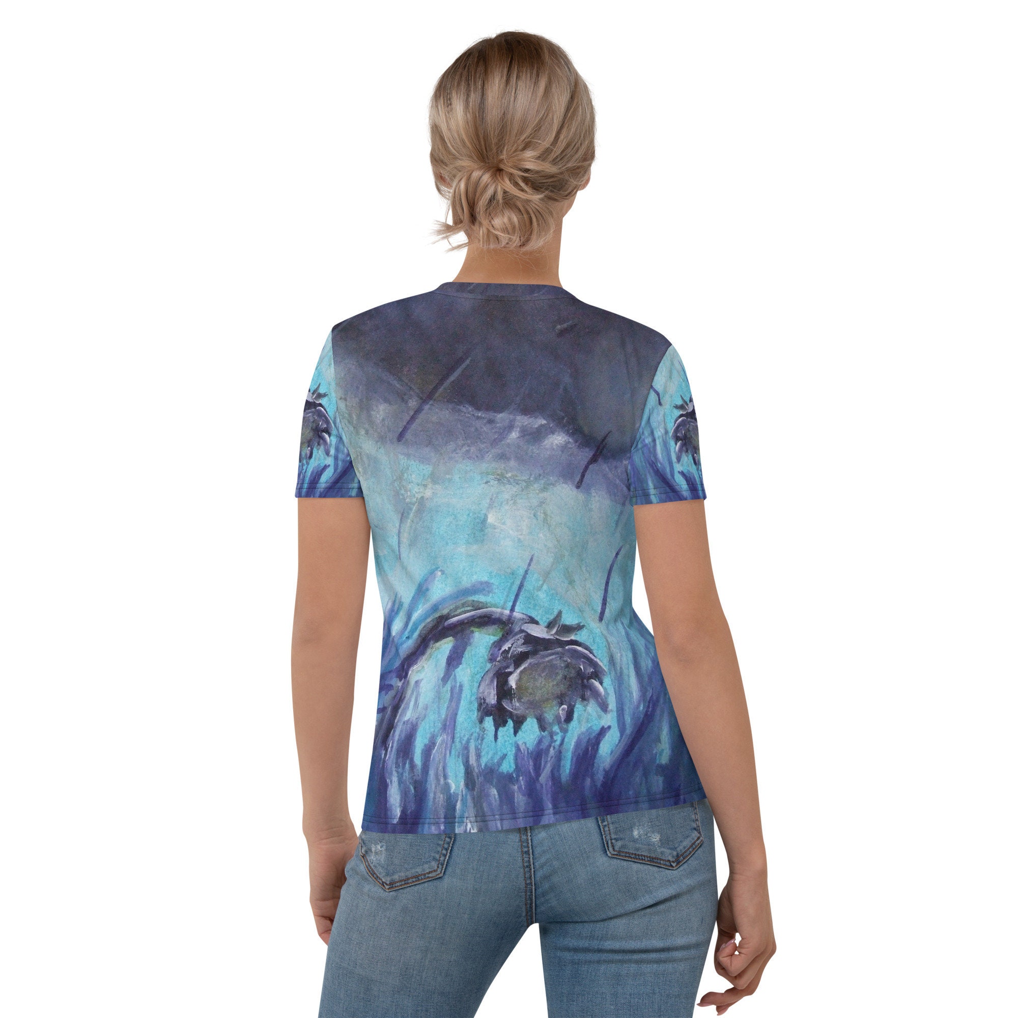 Purple Rain Sunflower Original Full Color Woman's Wearable Fine Art ...