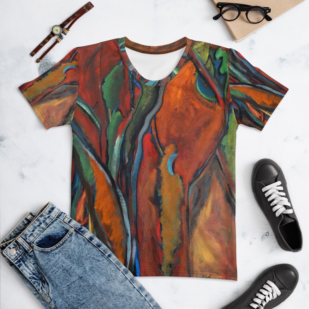 Artsy Orange Abstract Original Wearable Fine Art Apparel / One of a ...