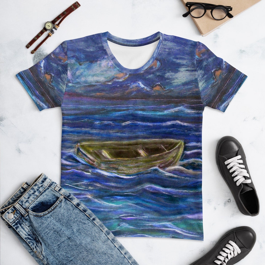 Empty Wooden Boat Untold Story Lost at Sea Full Color Original - Etsy