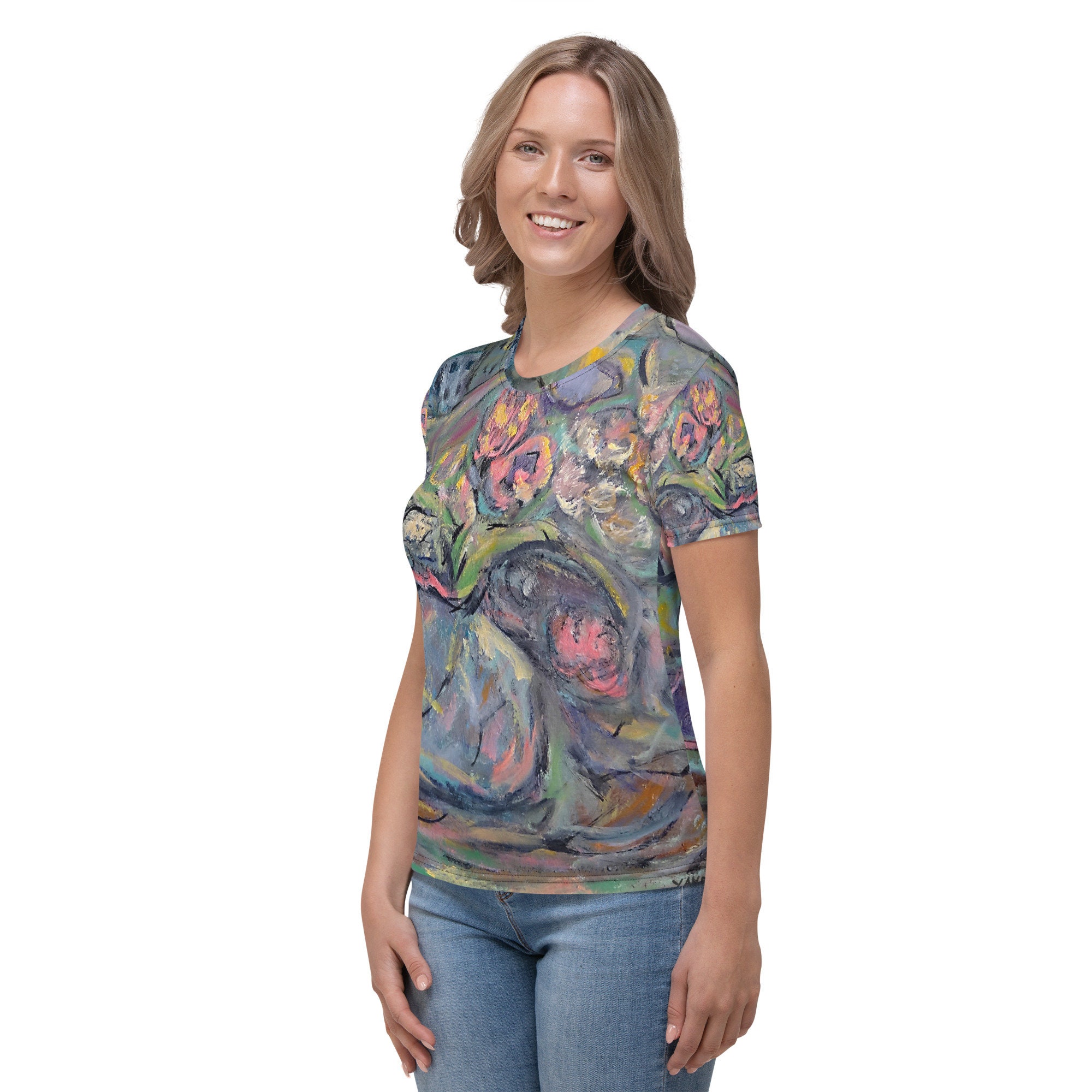 Floral Abstract Artsy Original Wearable Fine Art Womans Tshirt / One of ...