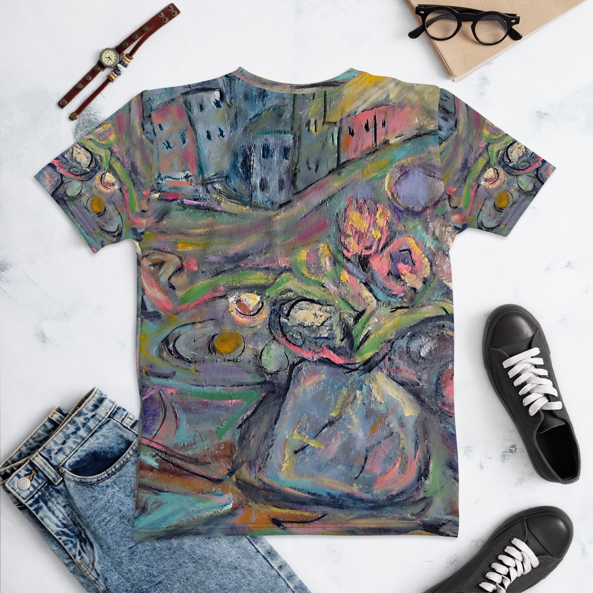 Floral Abstract Artsy Original Wearable Fine Art Womans Tshirt / One of ...