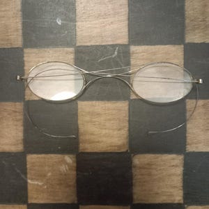 RARE 1800s Georgian Steel Wire Framed Spectacles With Case - Etsy
