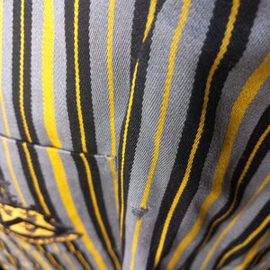 Vintage Striped Rowing Boating Blazer Jacket Grey, Black, and Yellow ...