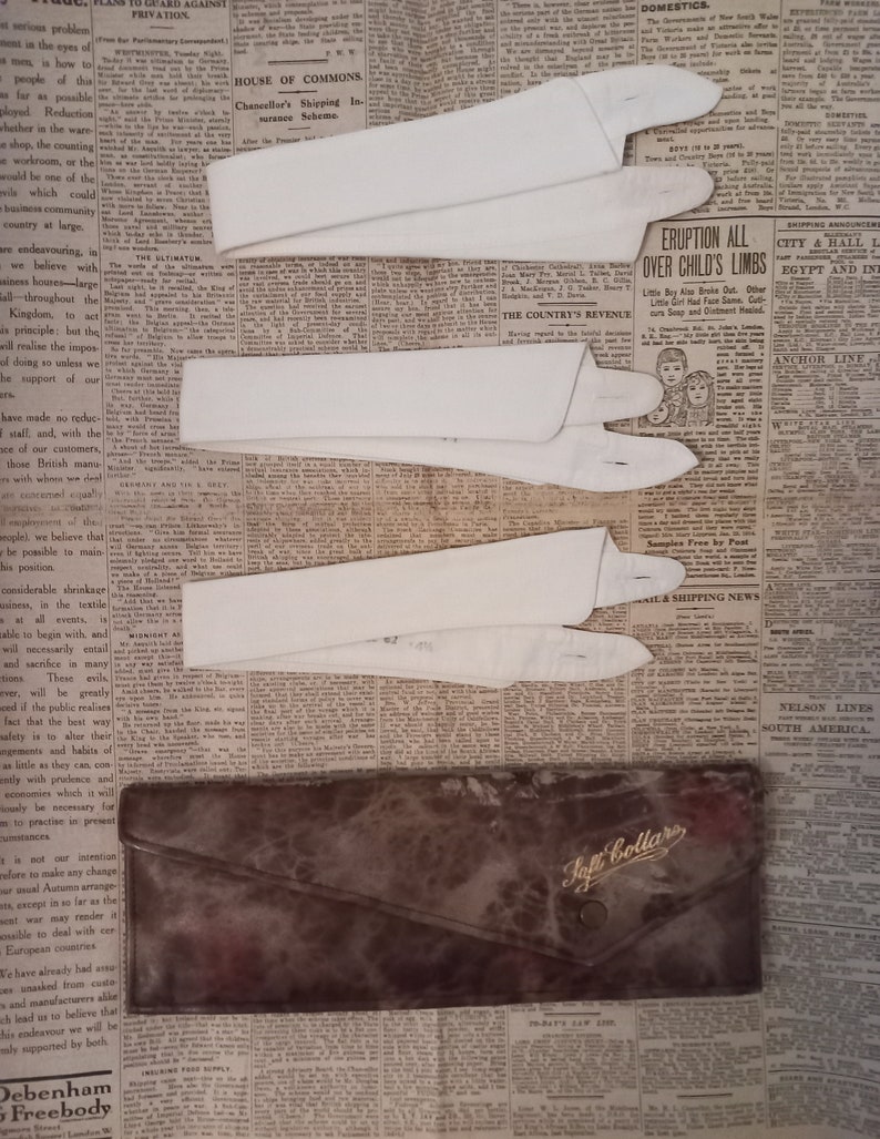 Vintage Storage Pouch 1930s With 3 Soft Cotton Collars - Etsy UK