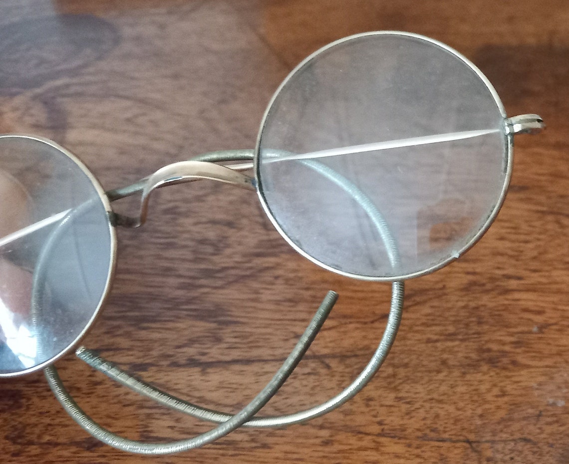 Antique Gold Metal Framed Spectacles 1930s - Etsy