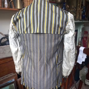 Vintage Striped Rowing Boating Blazer Jacket Grey, Black, and Yellow ...