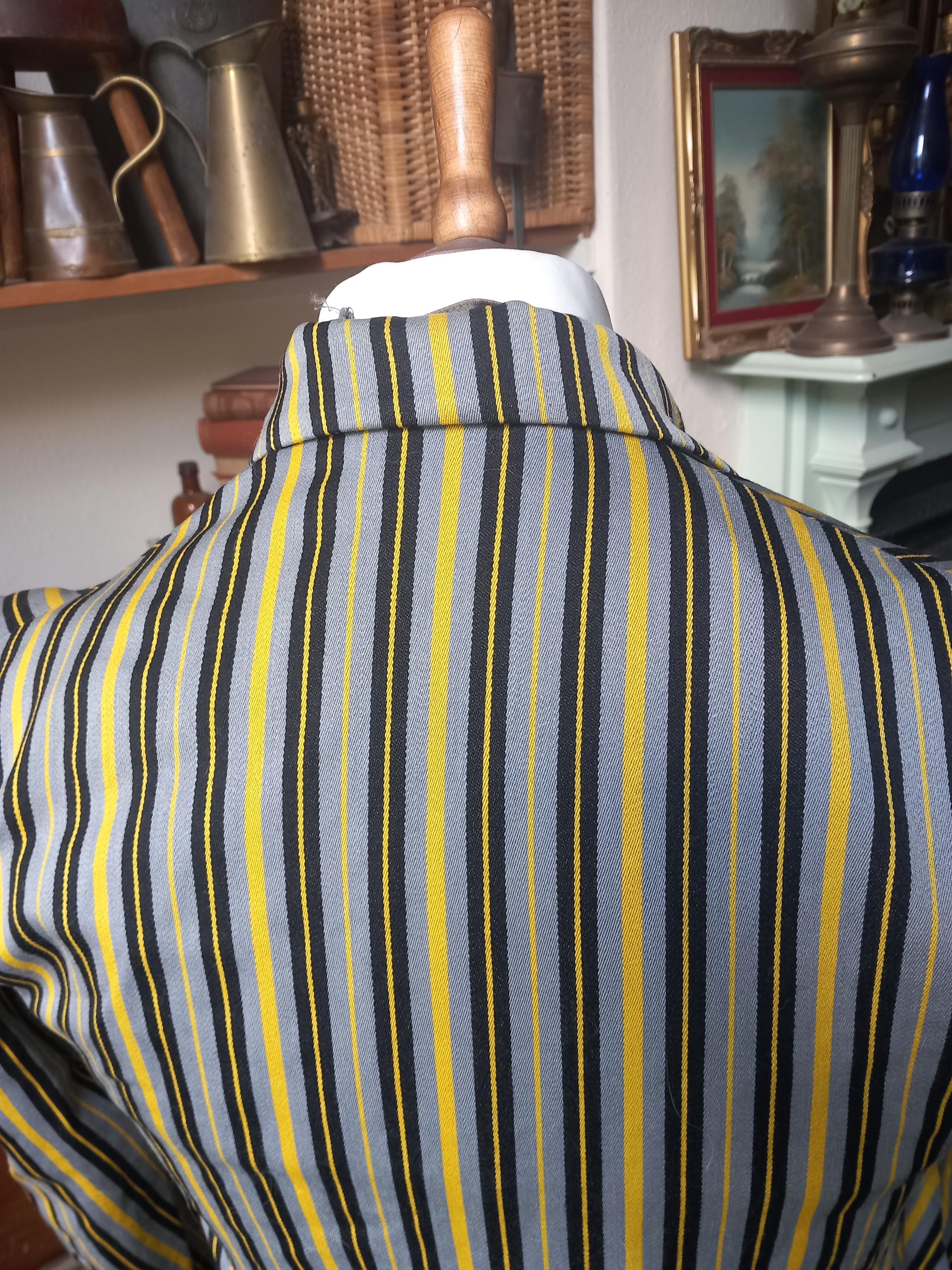 Vintage Striped Rowing Boating Blazer Jacket Grey, Black, and Yellow ...