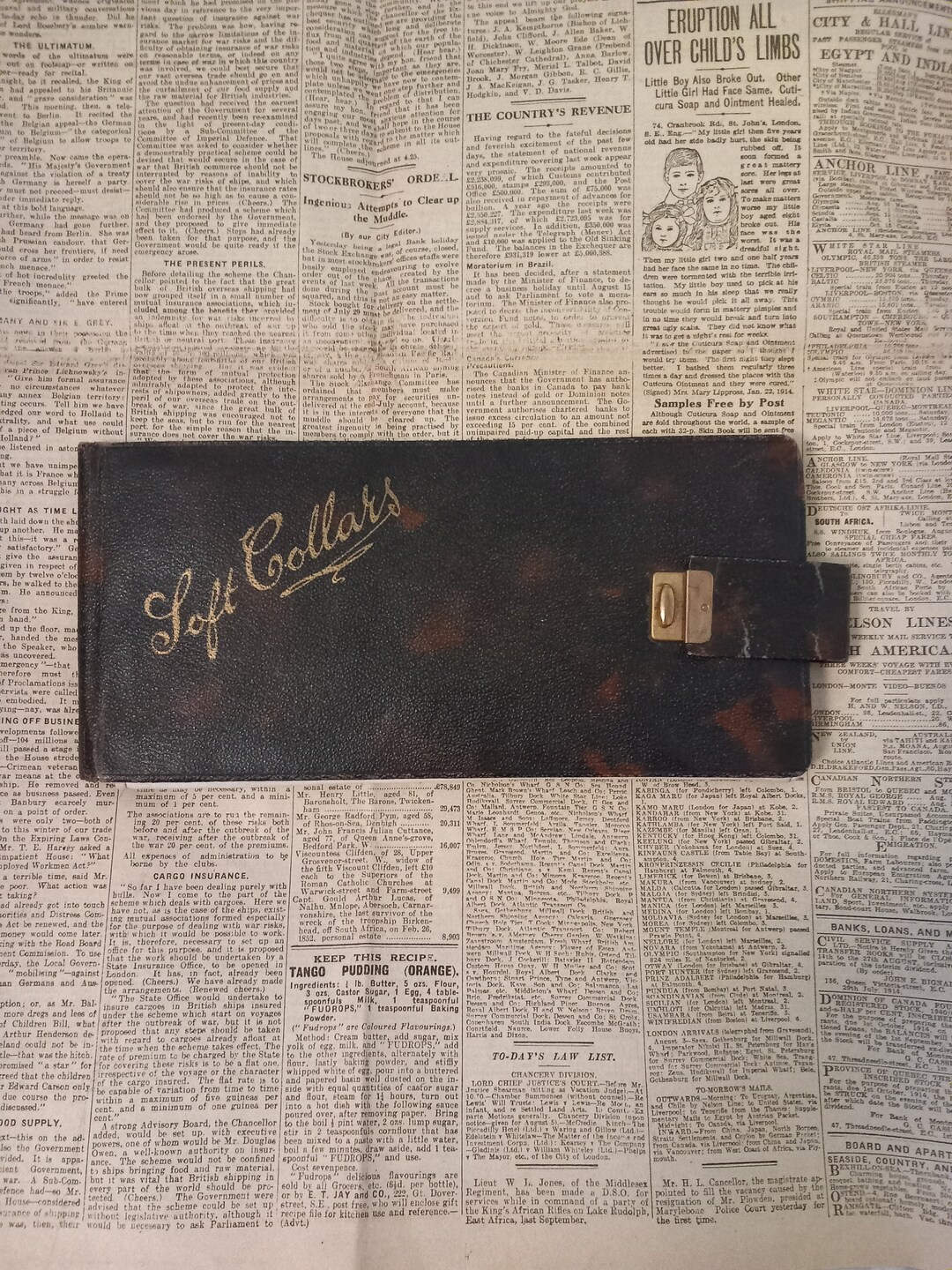 Great Condition Original 1920s 1930s Men's Vintage Soft Collar Wallet ...