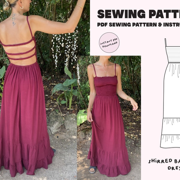 Tiered Dress Pattern - Etsy