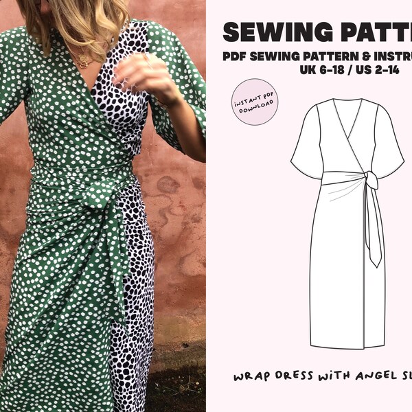 Wrap Dress Pattern - Etsy