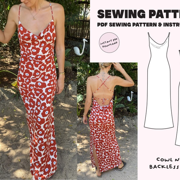 Cowl Back Dress - Etsy