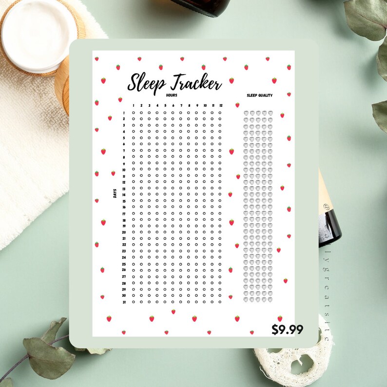 Sleep Tracker Printable - Track Your Sleep With This Perfect Sleep ...