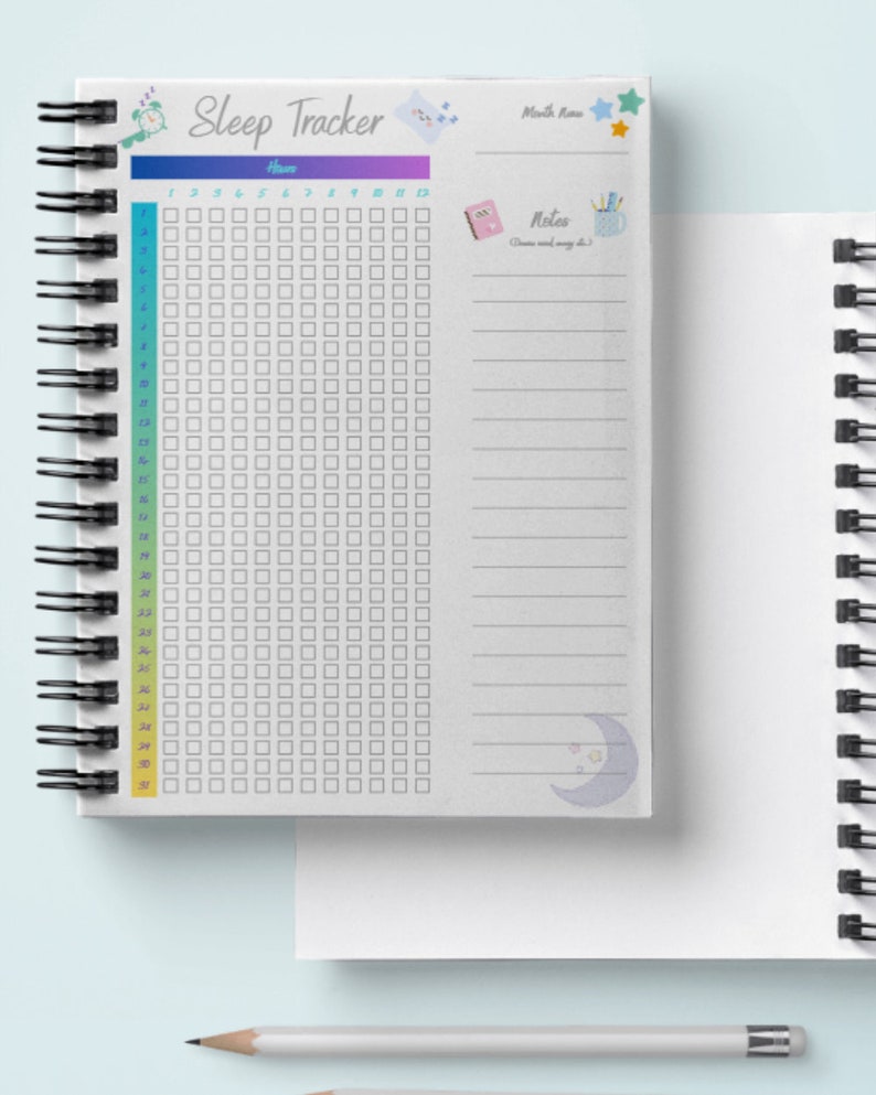 Sleep Tracker Printable Sleep Log, Dream Log, Sleep Quality Journal ...
