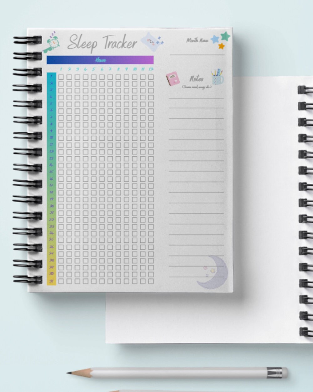 Sleep Tracker Printable Sleep Log, Dream Log, Sleep Quality Journal ...