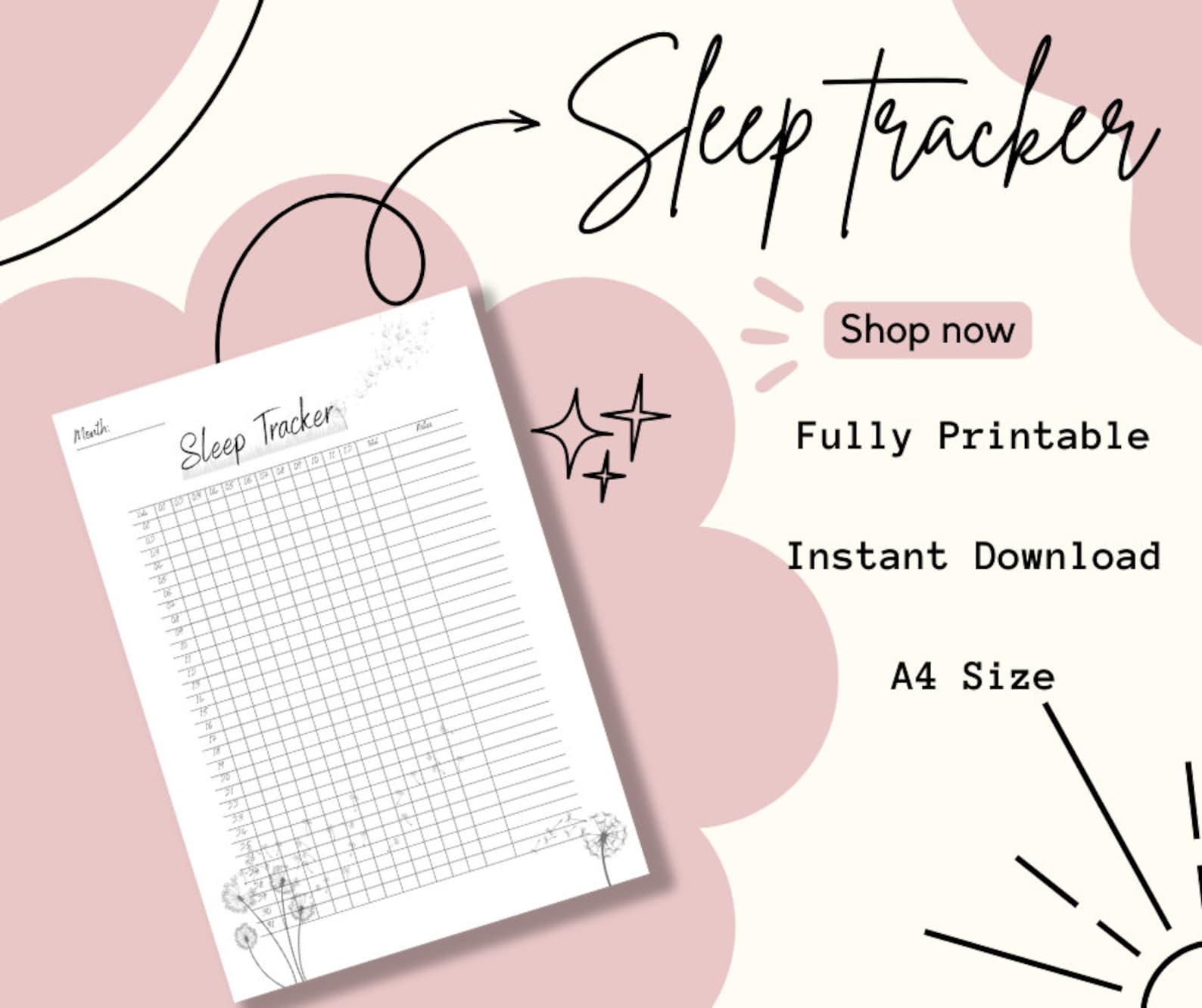 Sleep Tracker Printable - Track Your Sleep With This Perfect Sleep ...