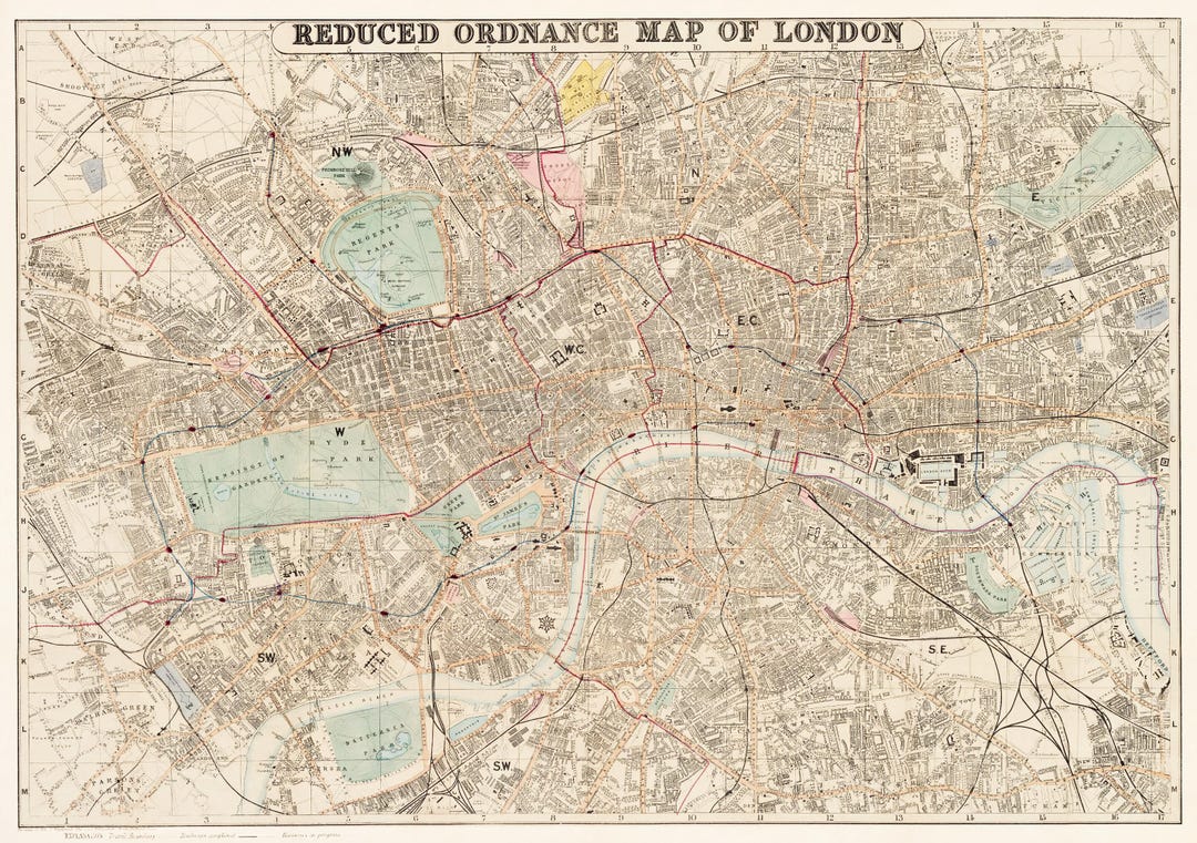 Reduced Ordnance Map of London (1879) by J. Whitbread - Digital ...