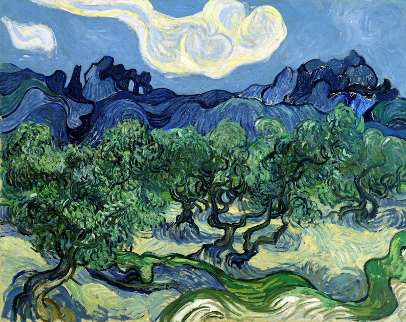 Vincent Van Gogh's Olive Trees With the Alpilles in the Background ...