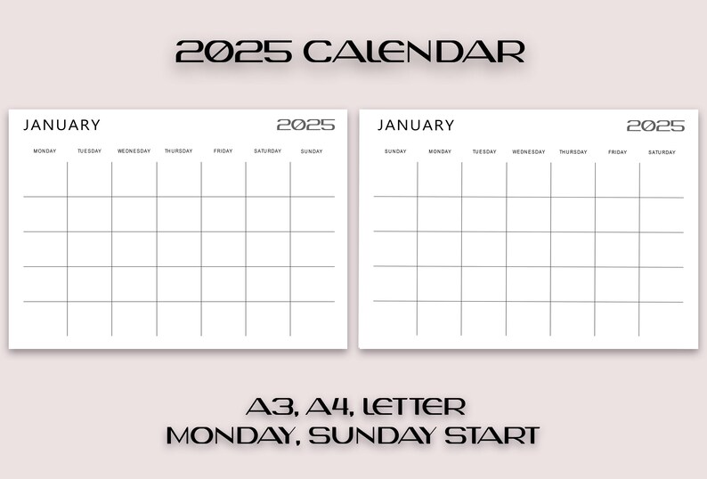 Space Theme Calendar, 2025 Monthly Planner, A3, A4, Letter Size 11 X 8. ...