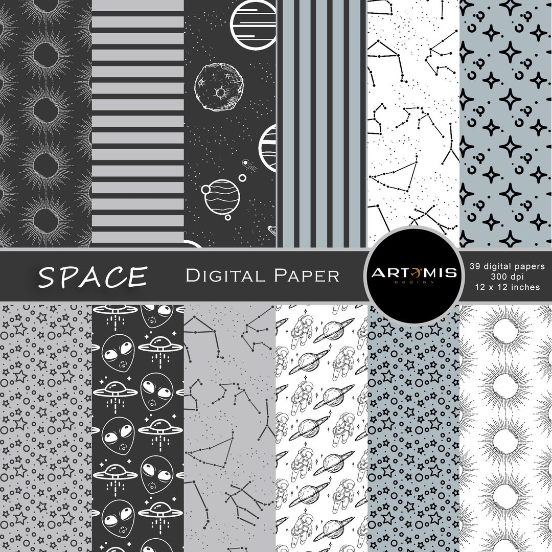 Seamless Space Digital Paper. Seamless Digital Paper. Simple Digital ...