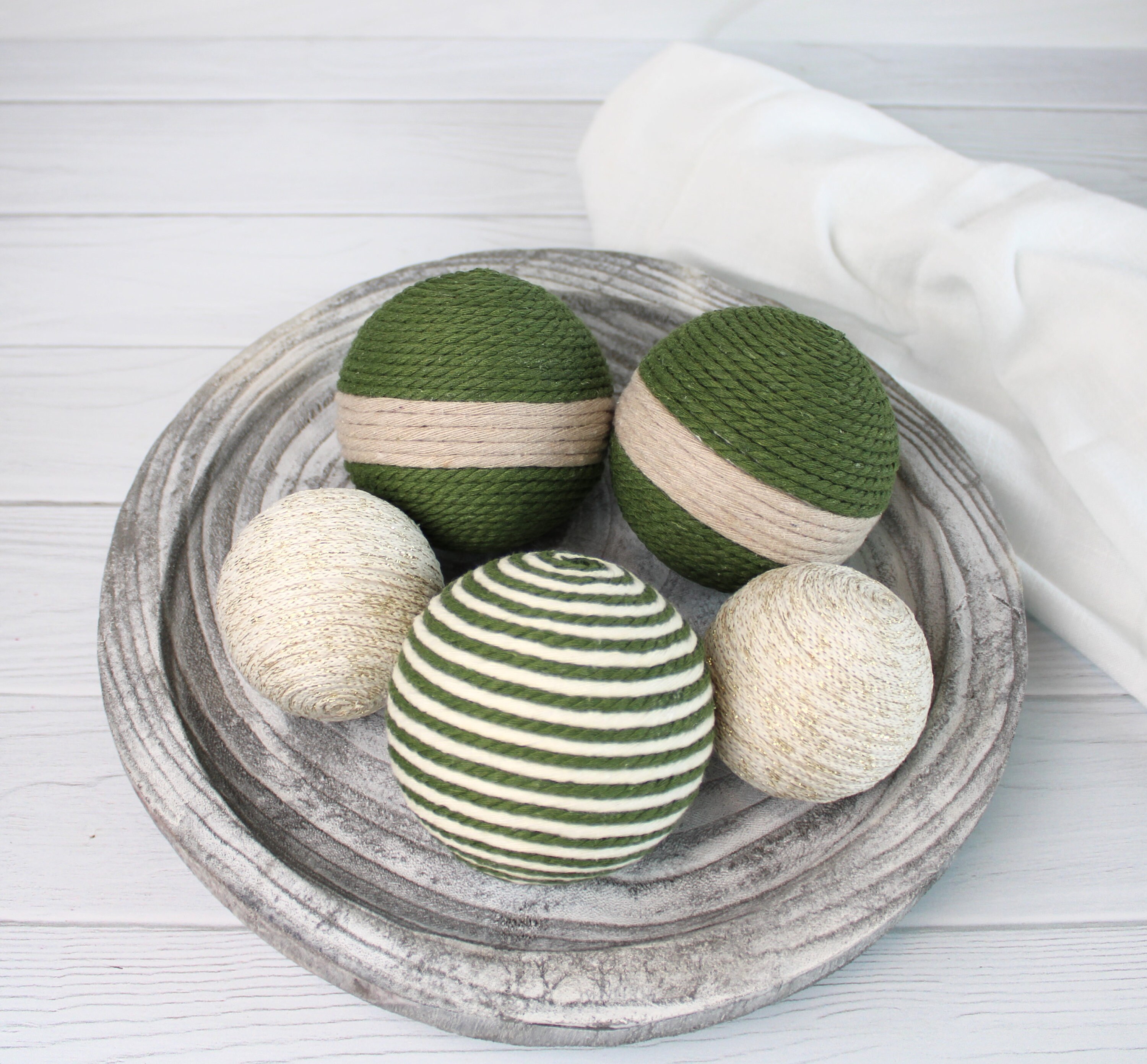 Macrame Wrapped Balls Decorative Balls Decorative Yarn - Etsy