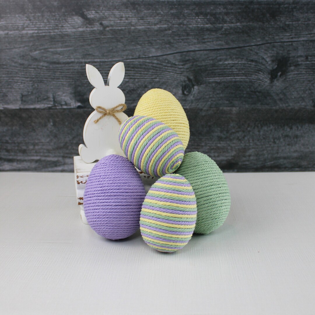 Macrame Wrapped Eggs, Decorative Easter Eggs, Easter Decor, Easter ...