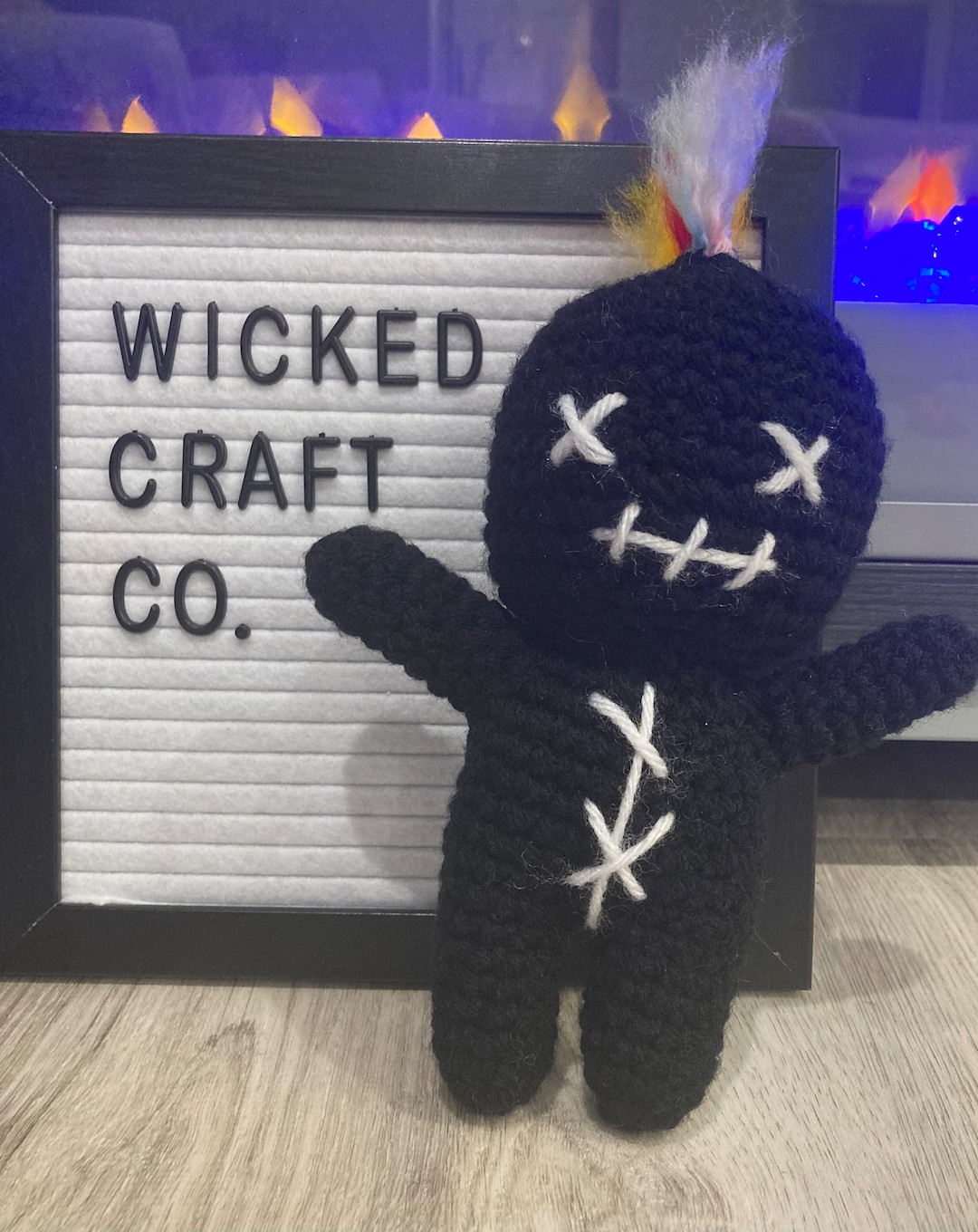 Crochet Rainbow Mohawk Voodoo Doll Plushie - Etsy