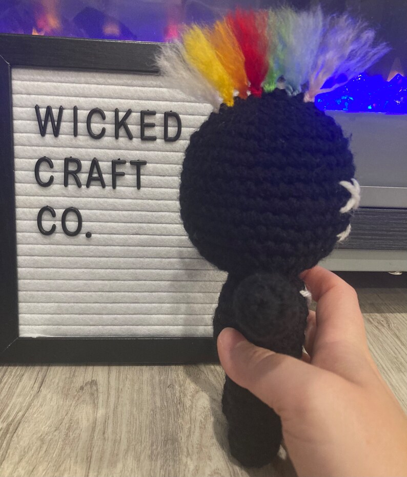 Crochet Rainbow Mohawk Voodoo Doll Plushie - Etsy