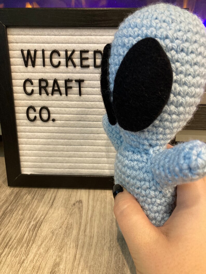 Crochet Light Blue Alien Plushie - Etsy
