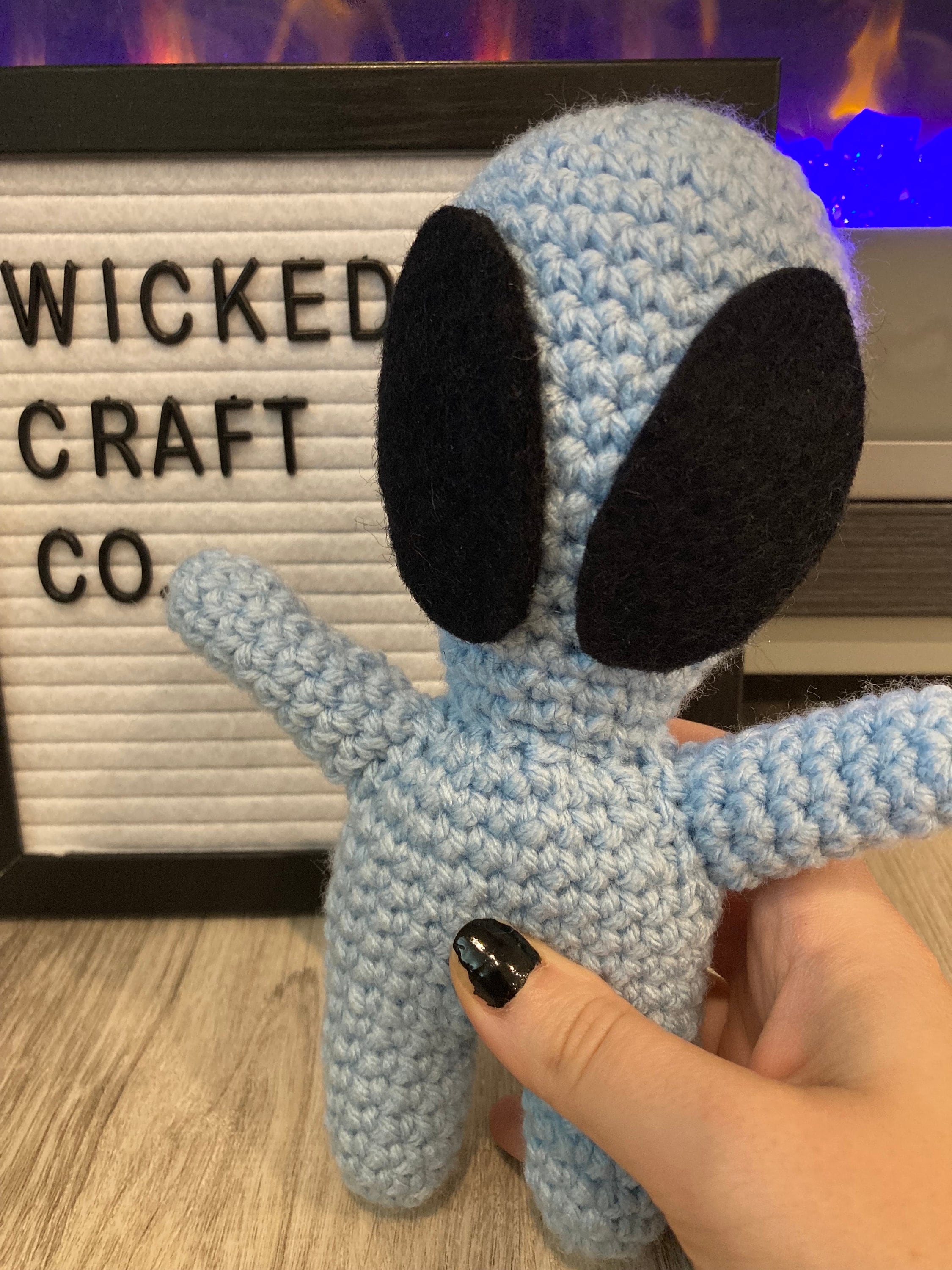 Crochet Light Blue Alien Plushie - Etsy