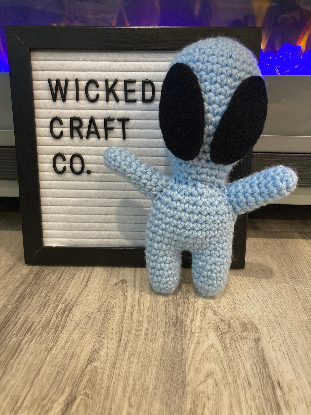 Crochet Light Blue Alien Plushie - Etsy