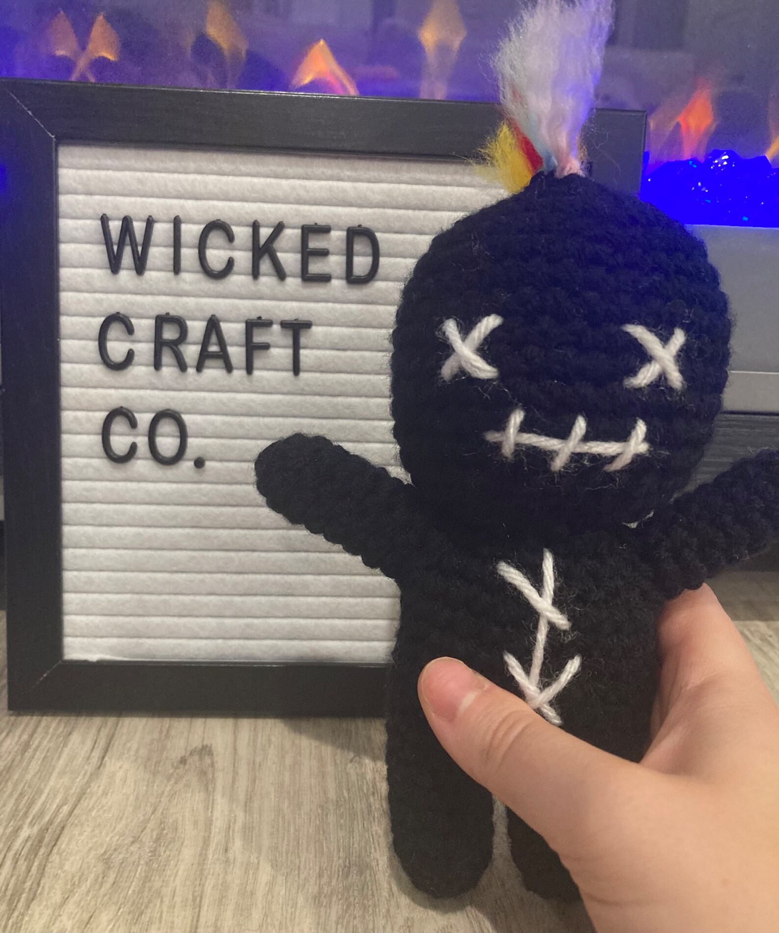 Crochet Rainbow Mohawk Voodoo Doll Plushie - Etsy