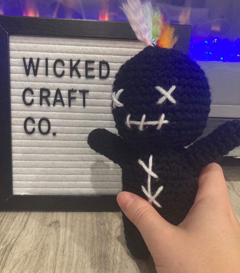 Crochet Rainbow Mohawk Voodoo Doll Plushie - Etsy