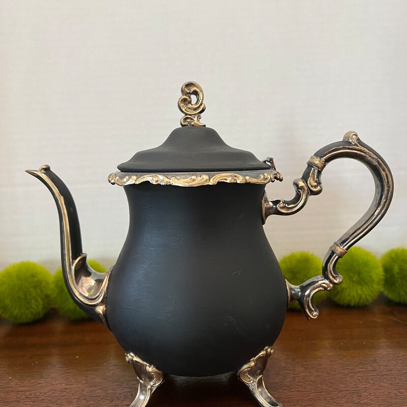 Black and Gold Tea Set - Etsy