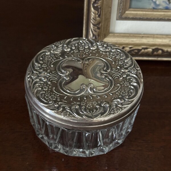 Vintage Powder Jar - Etsy