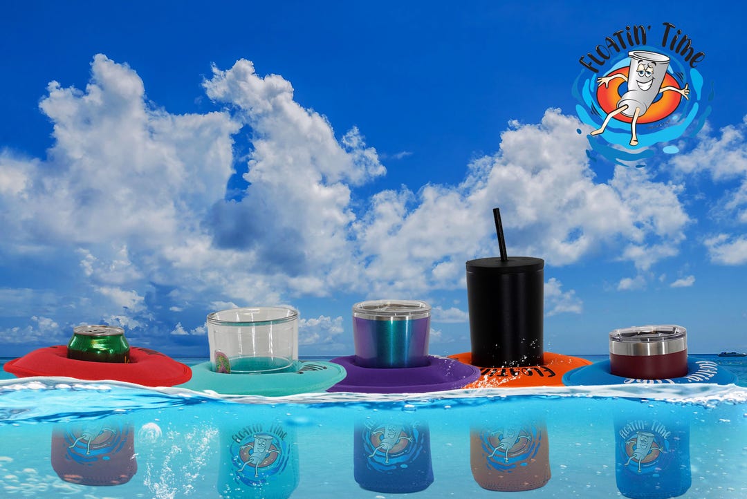 Tumbler Float: Floating Drink Holder for Pool, Lake, Beach - Etsy