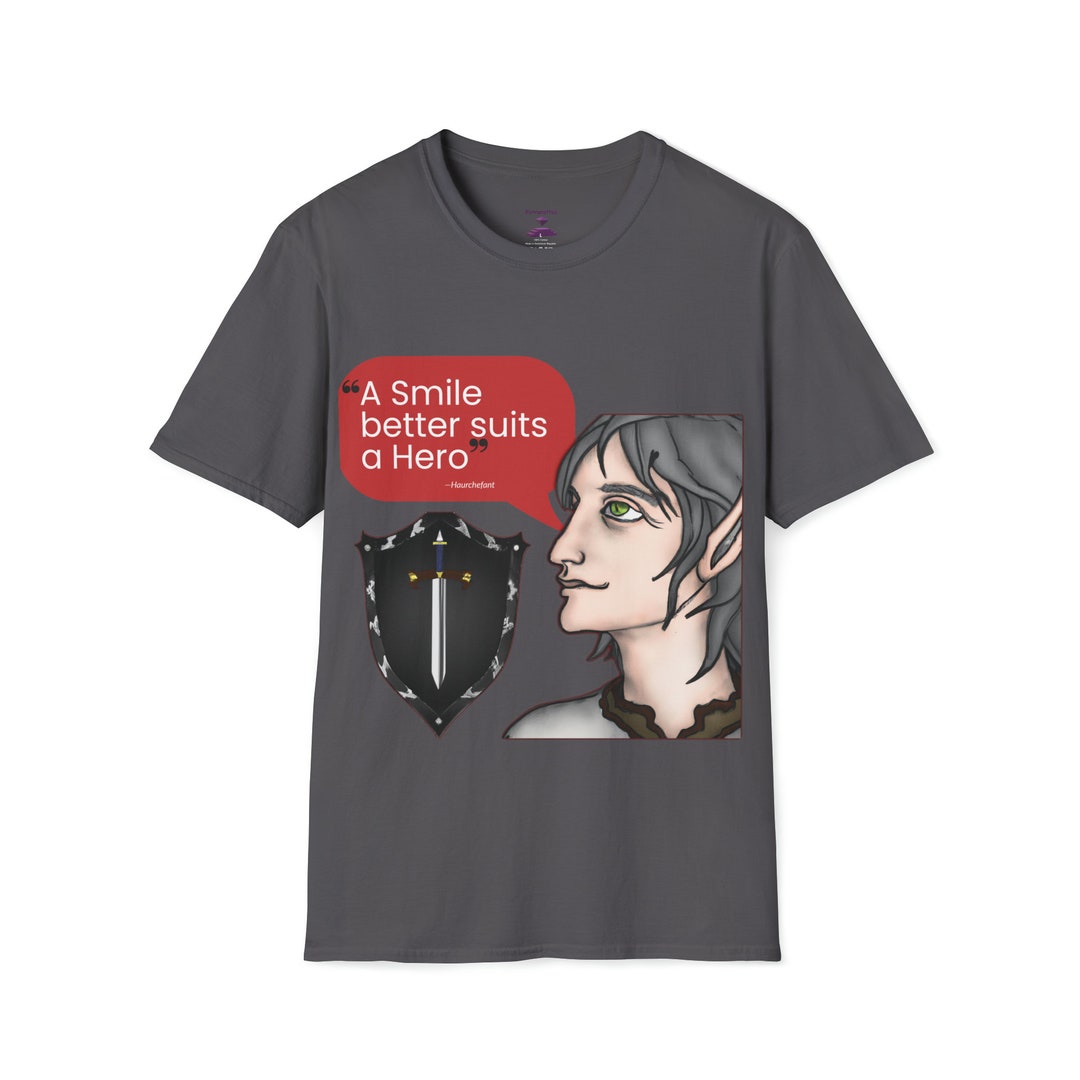 FFXIV Shirt MSQ Quotes A Smile Better Suits A Hero Haurchefant Final ...