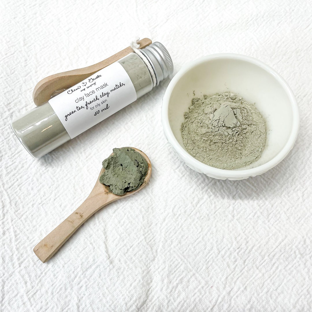 French Clay Face Mask for Oily/acne Prone Skin With Green - Etsy