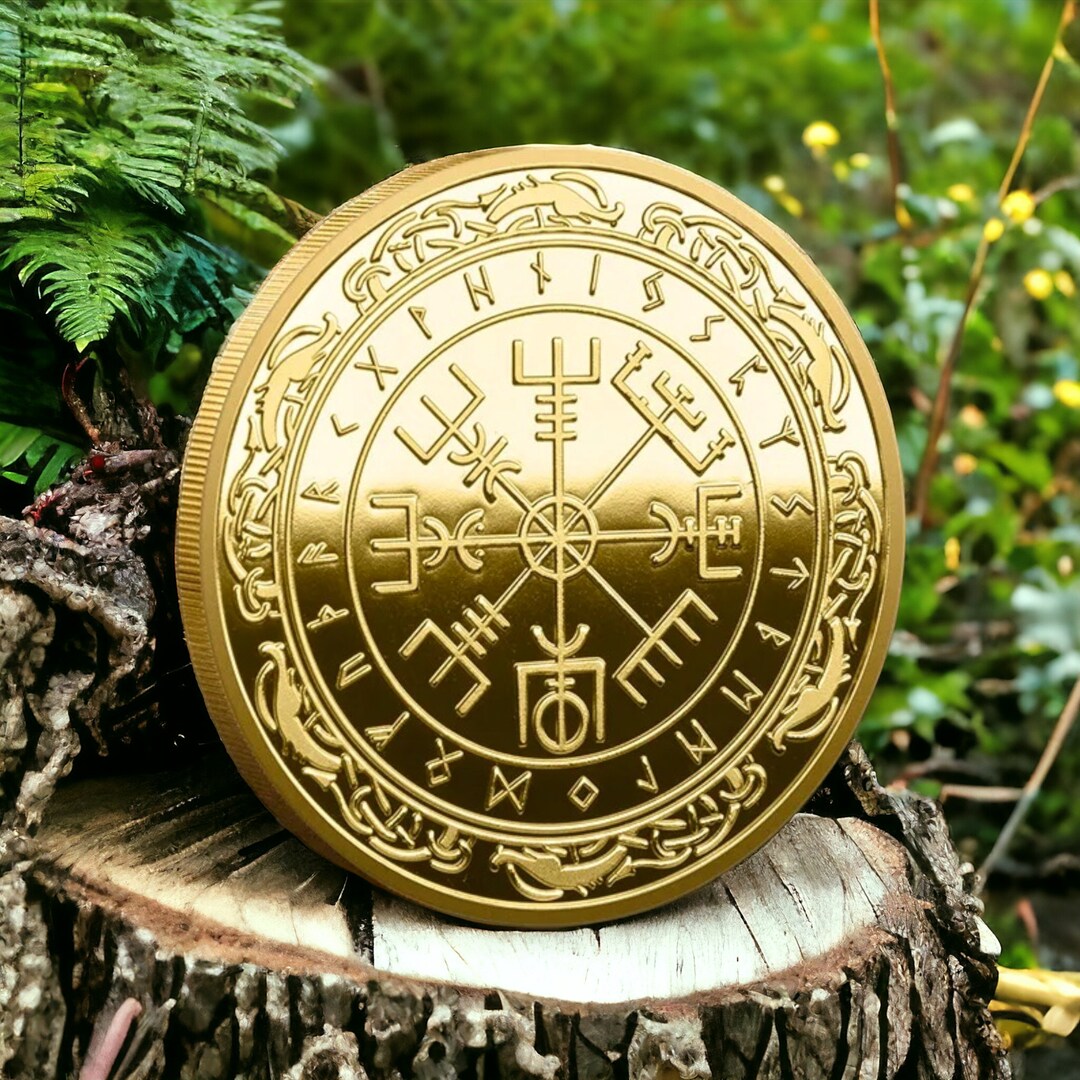 Protection and Guidance Amulet, Vegvisir Amulet Coin, Spell Cast ...