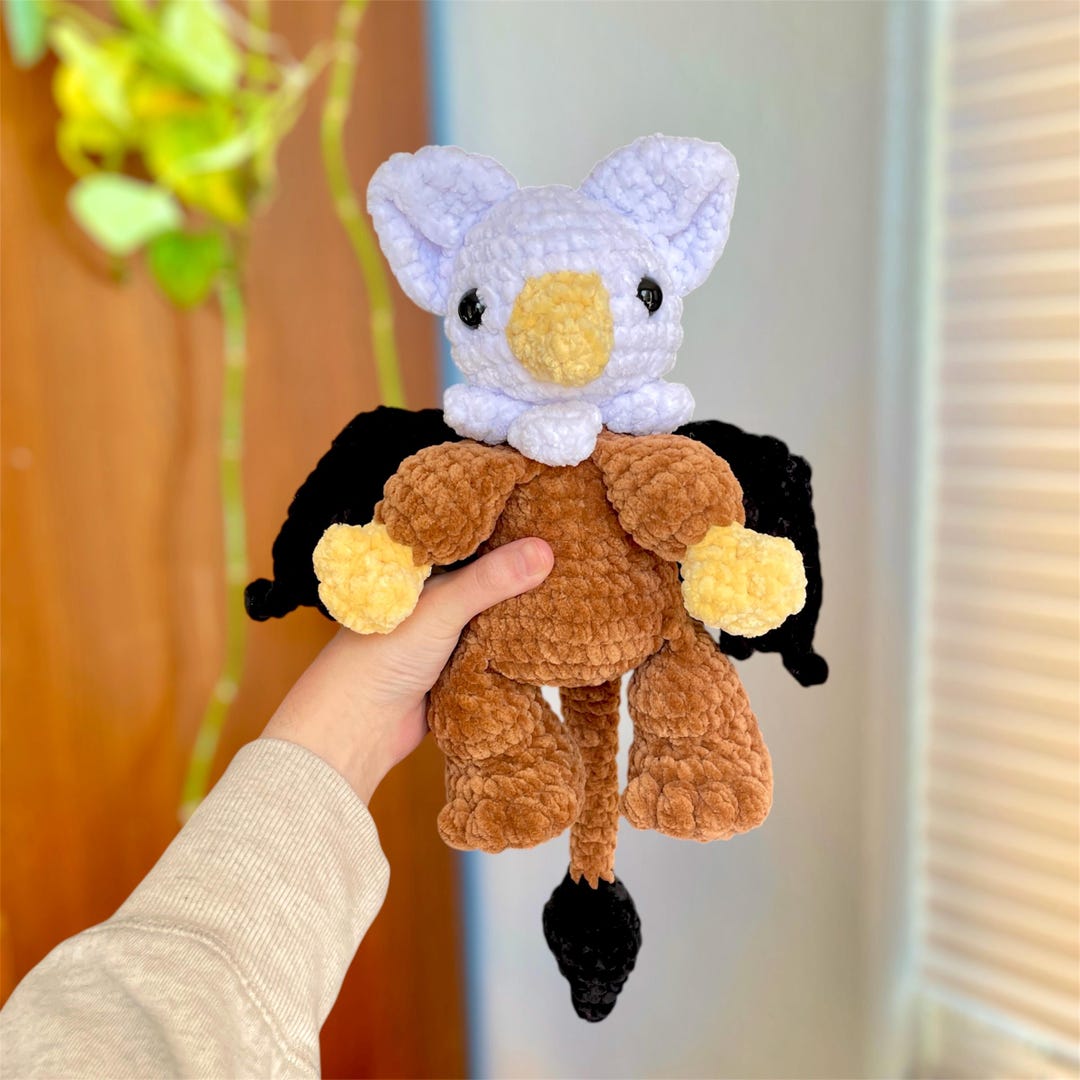 Griffin Stuffed Animal, Large Crochet Plushie, Fantasy Lovers Gift ...