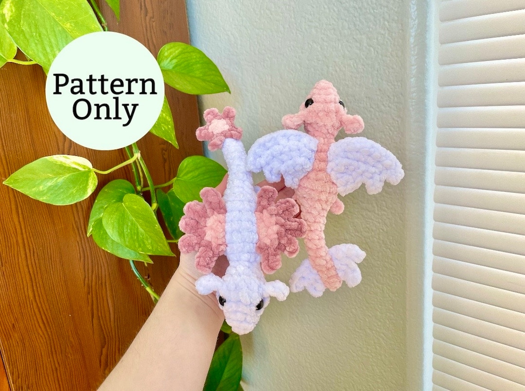 Baby Dragon Crochet Pattern, Flower Dragon Amigurumi Tutorial - Etsy