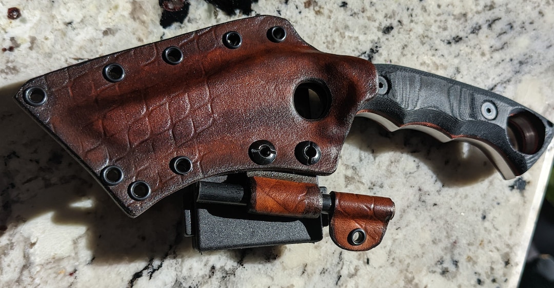 Kydex and Leather Hybrid Knife Sheath - Etsy