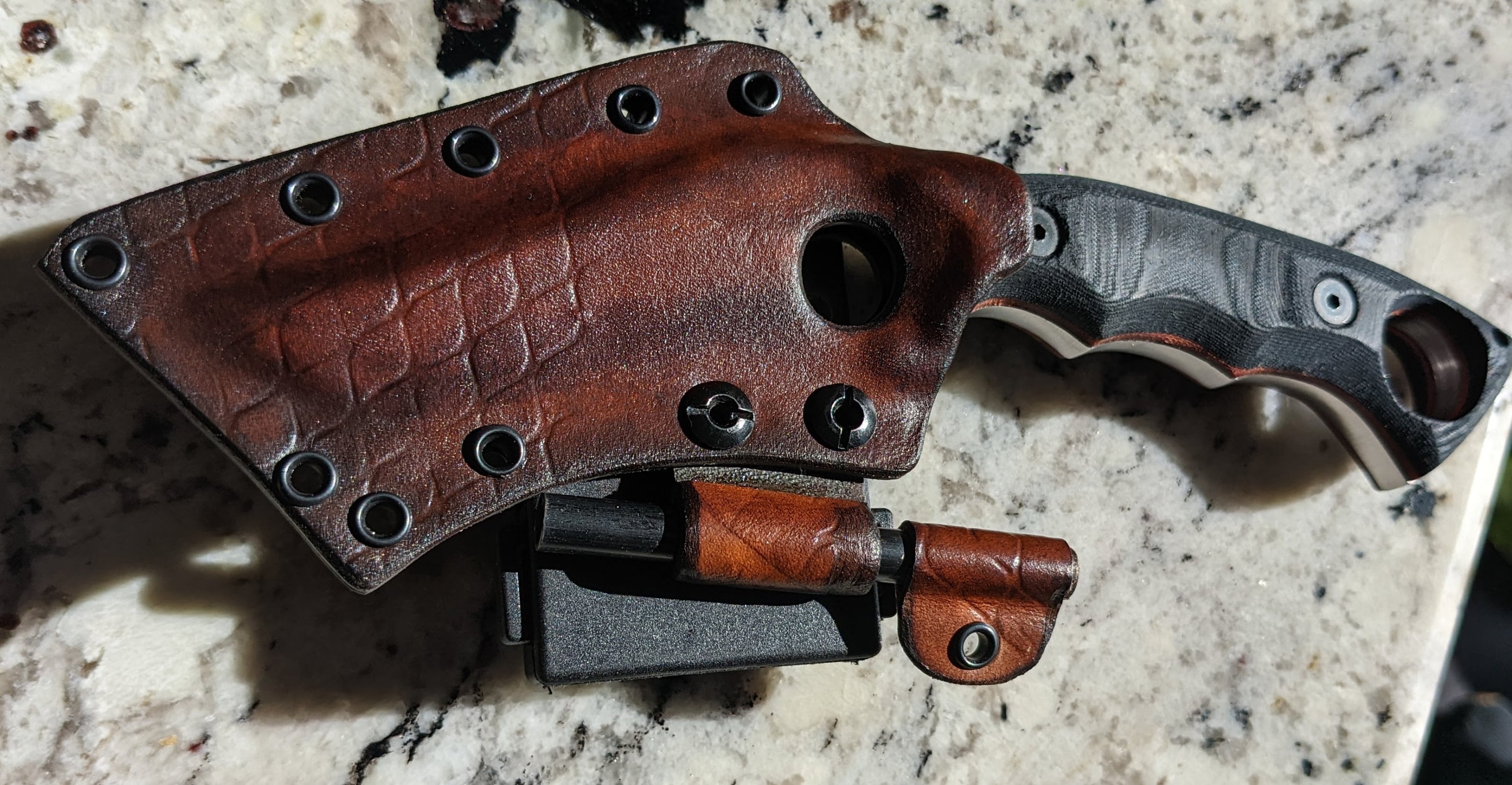 Kydex and Leather Hybrid Knife Sheath - Etsy