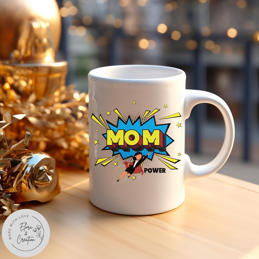 Boy Mama Mug Super Mom Mug Comic Style Cup Superhero Mom Mom Life ...