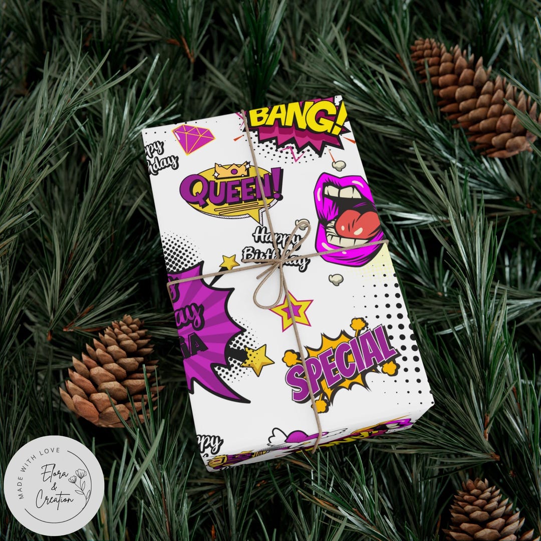 Comic Style Gift Wrap Papers, Comic Wrapping Sheets, Comic Theme Gift ...