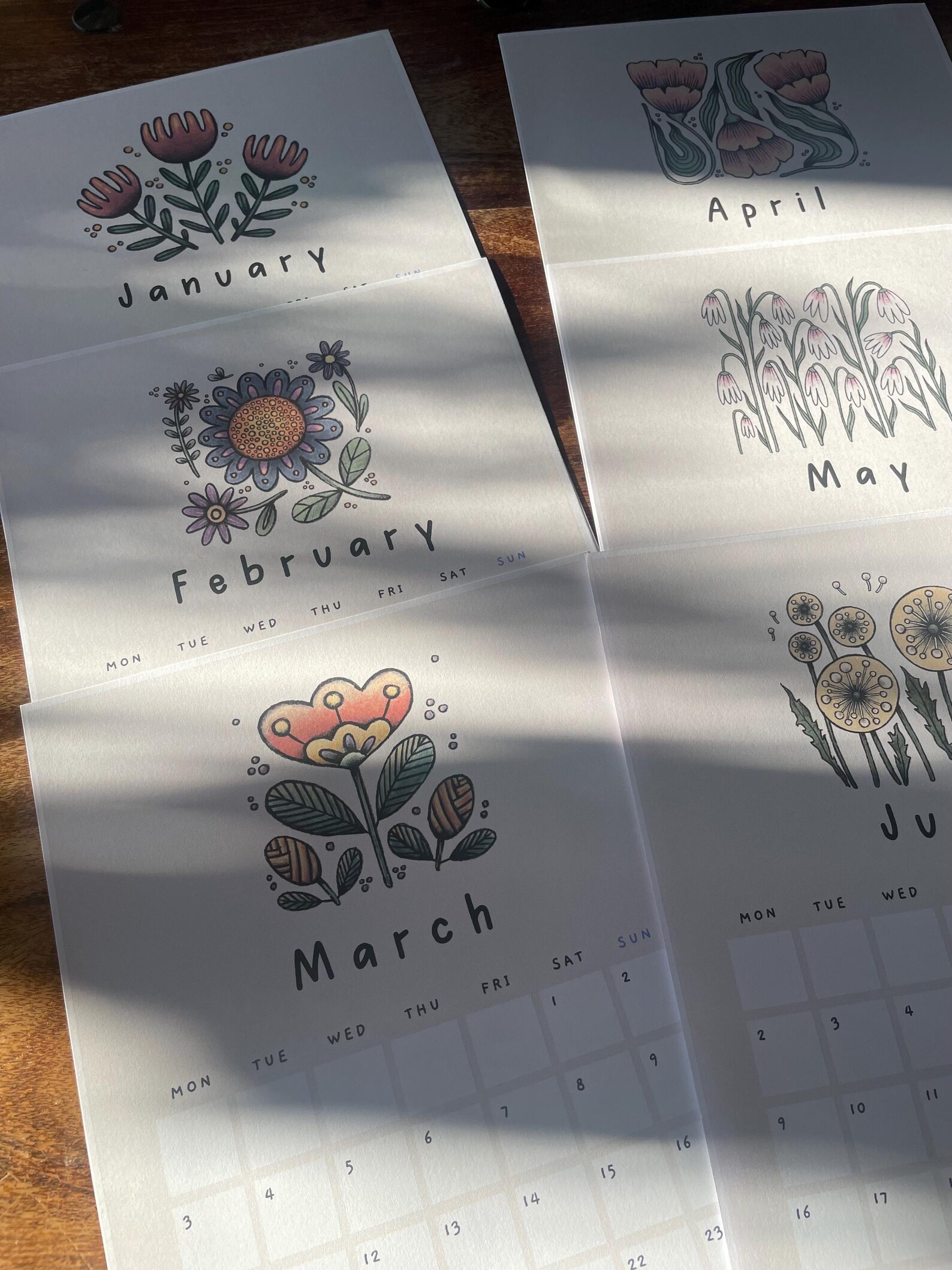 A Year in Full Bloom Monthly Planner 2025 Calendar Printable Flower ...