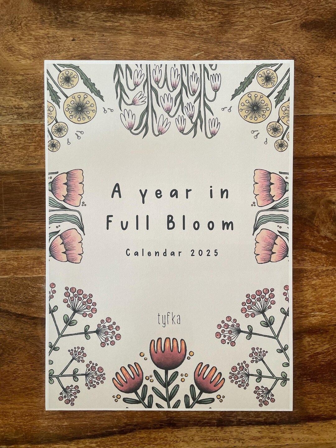 A Year in Full Bloom Monthly Planner | 2025 Calendar Printable | Flower ...