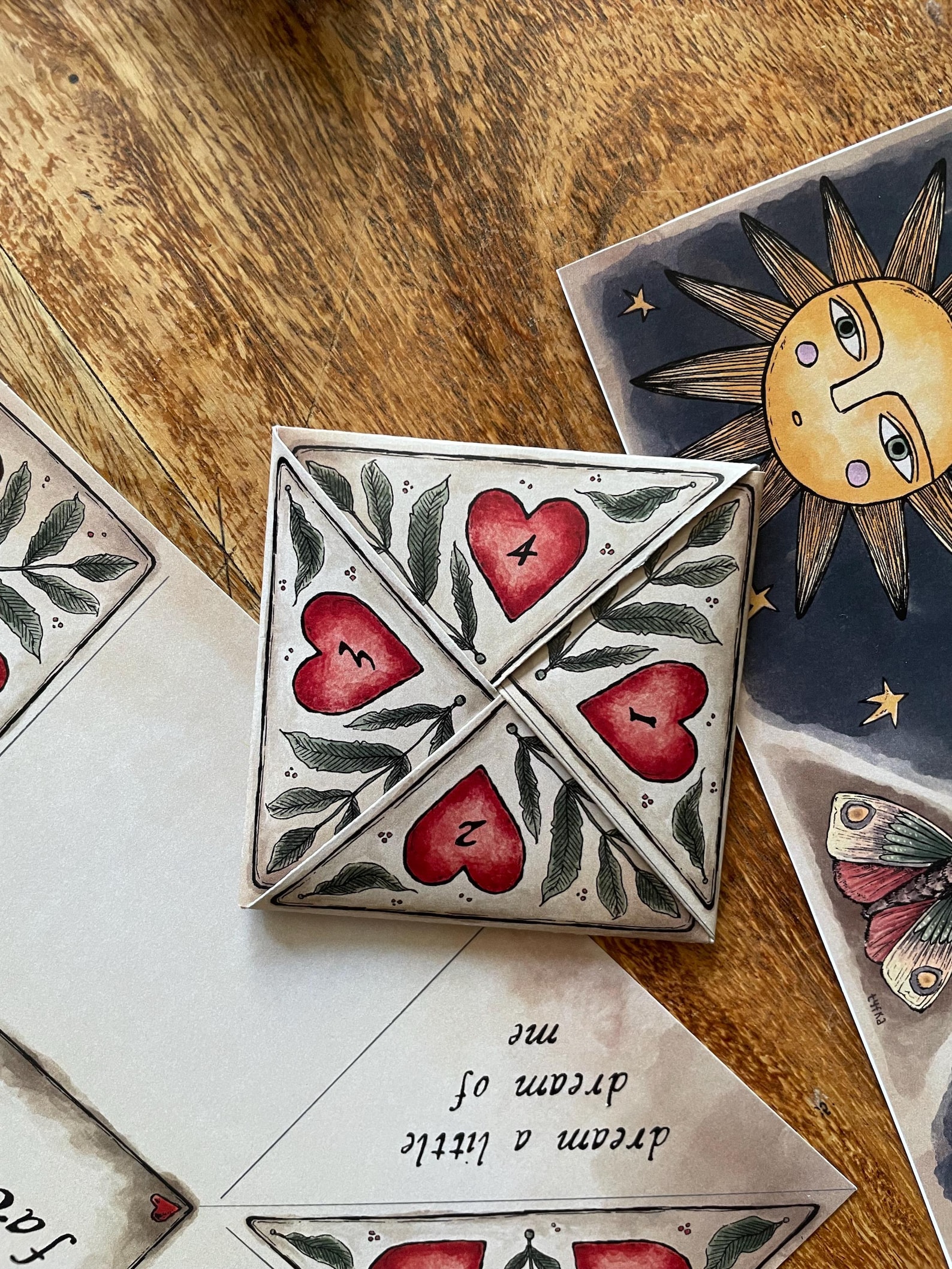 Victorian Puzzle Purse, Vintage Valentine Gift, Origami Love Token ...