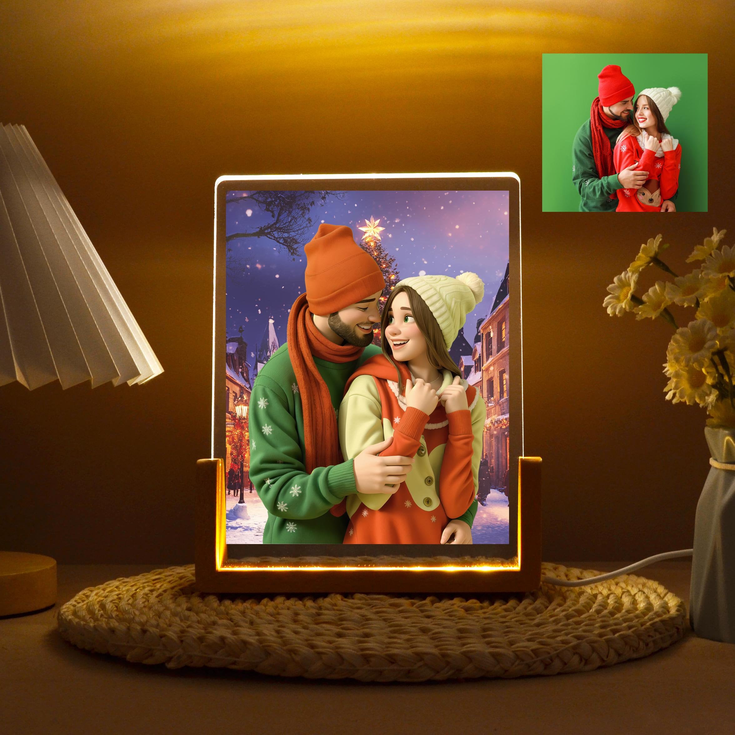 Personalized Pixar Style Cartoon Portrait,custom Cartoon Portrait Night ...