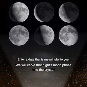 Personalized Moon Phase Crystal Lamp, Custom Moon Phase by Date Night ...